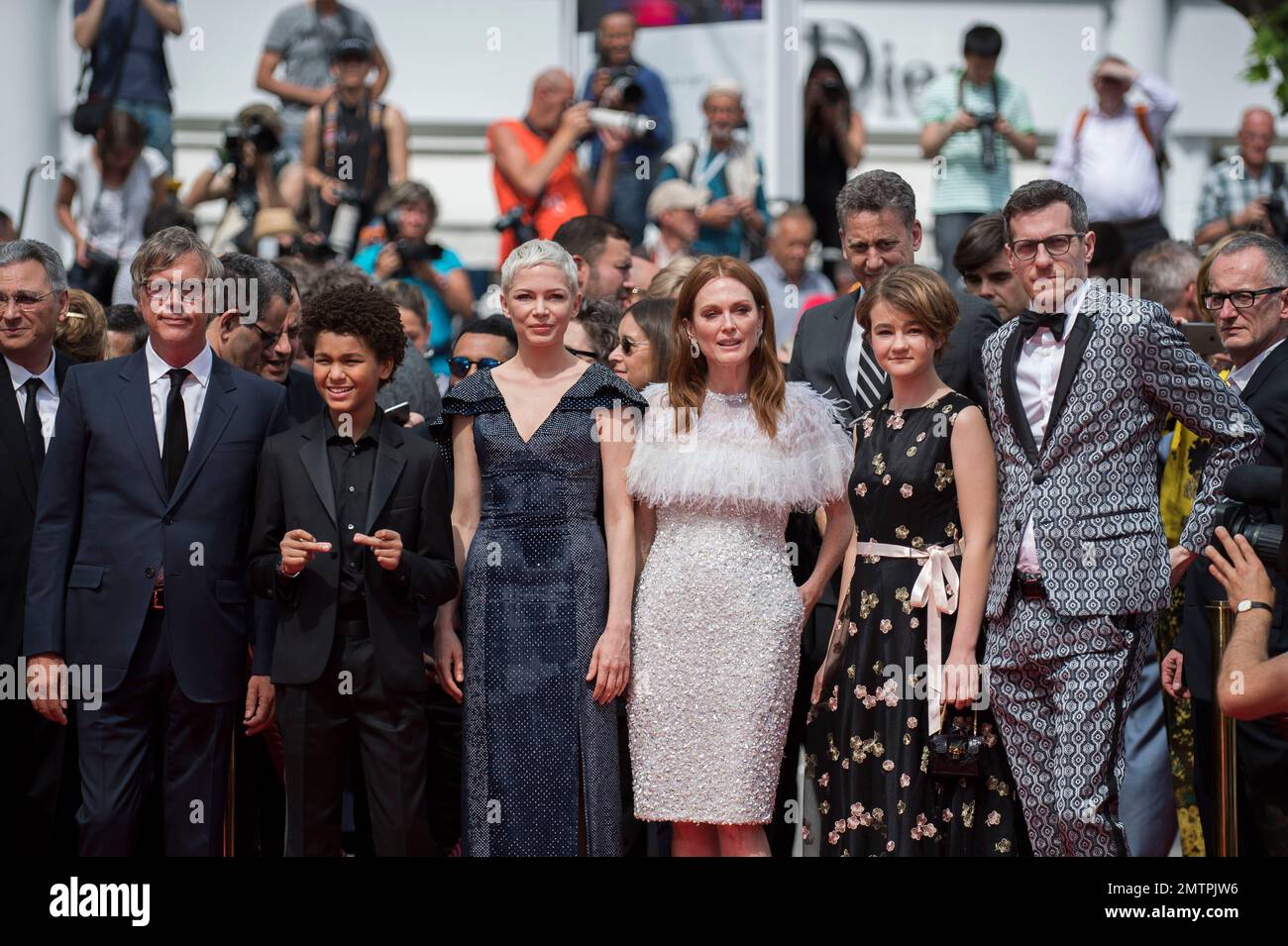 From left, director Todd Haynes, actors Jaden Michael, Michelle Williams, Julianne Moore and ...