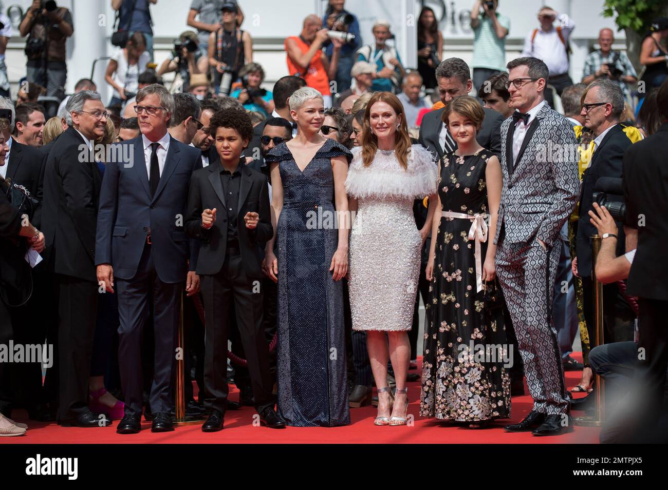 From left, director Todd Haynes, actors Jaden Michael, Michelle Williams, Julianne Moore and ...