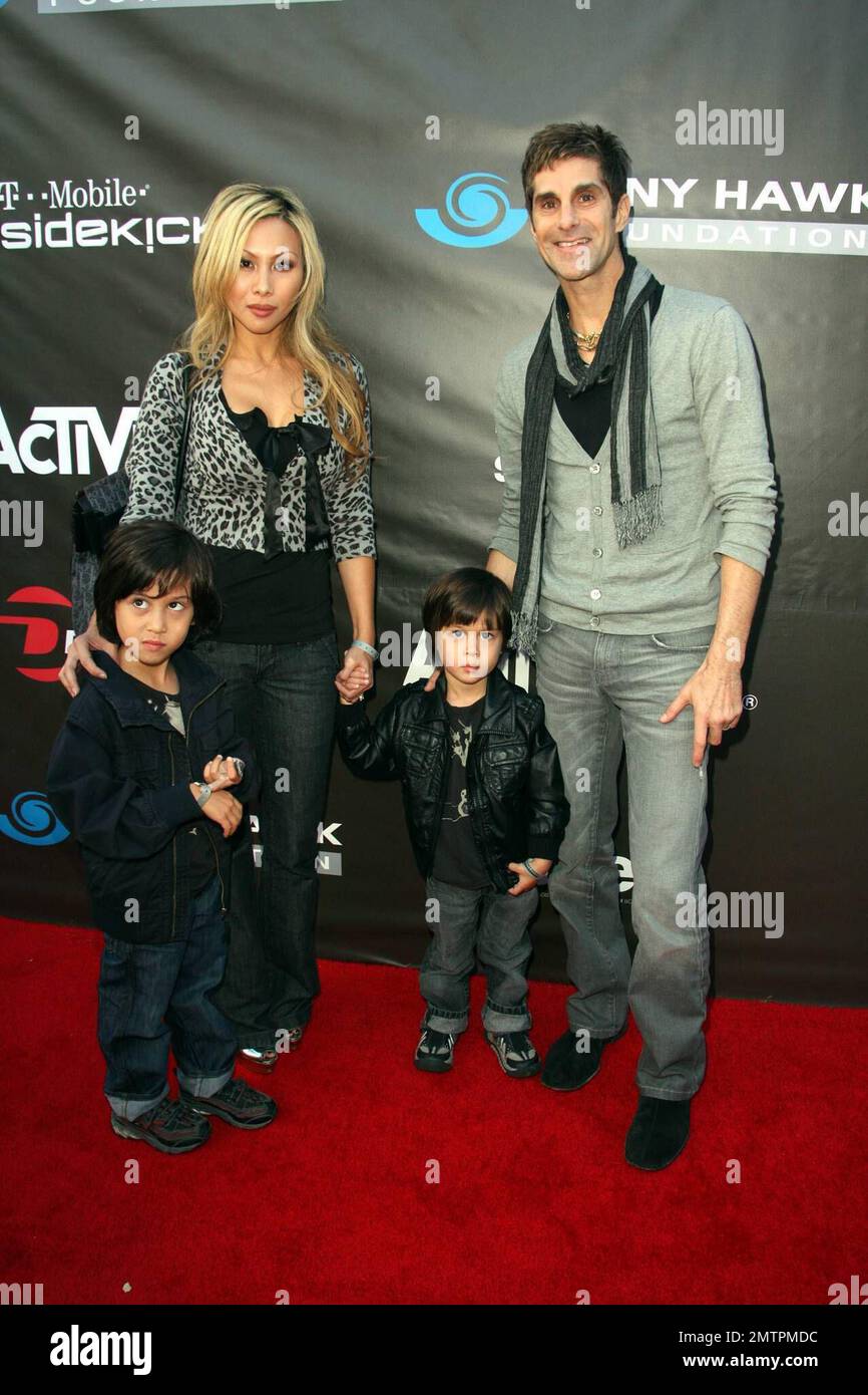 Perry Farrell, wife Etty Lau and sons Hezron and Izzadore attend the ...