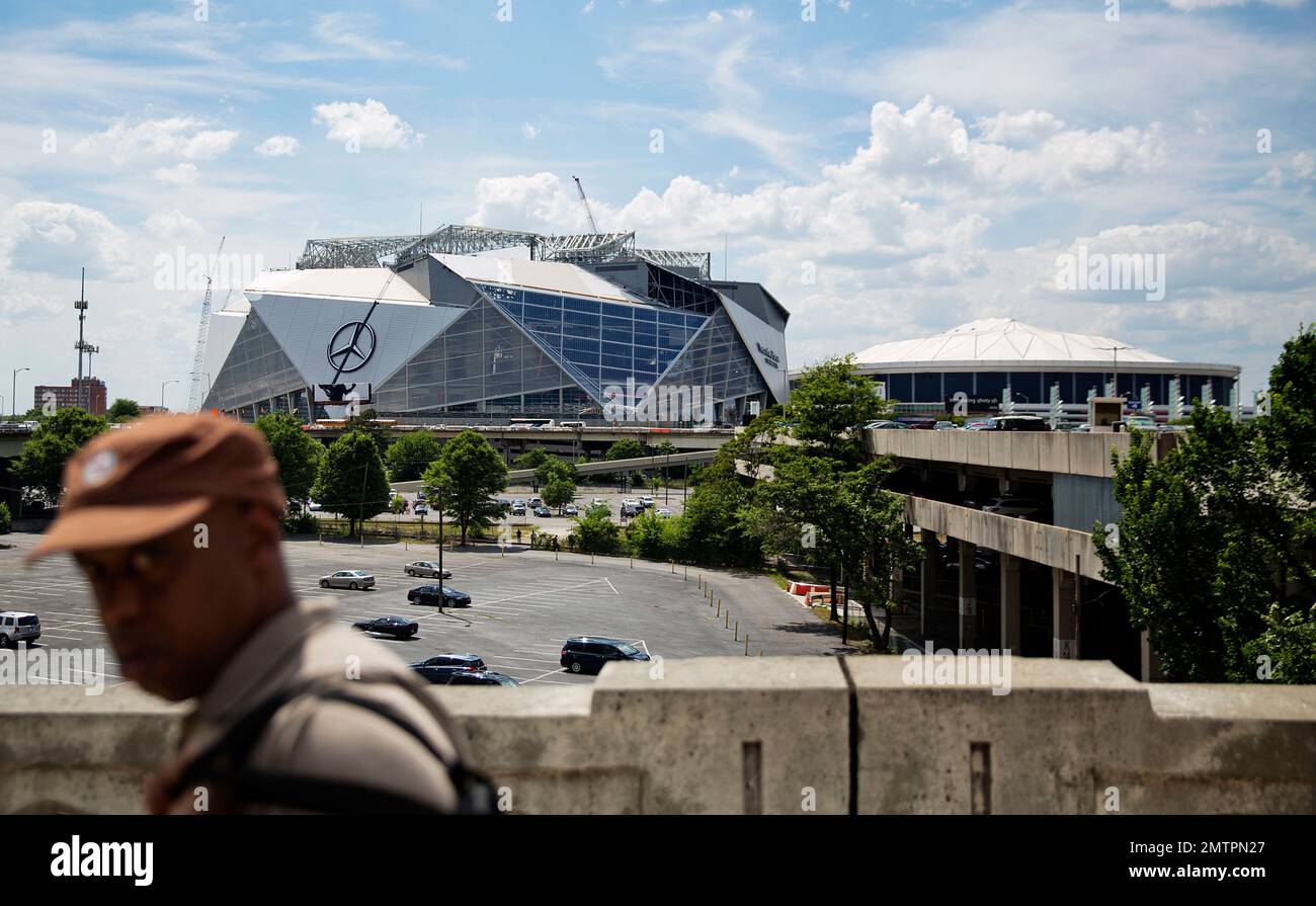 Mercedes-Benz Stadium, the new stadium for the Atlanta Falcons NFL ...