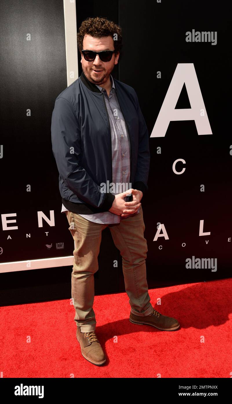 Danny McBride, a cast member in "Alien: Covenant," poses before a hand ...