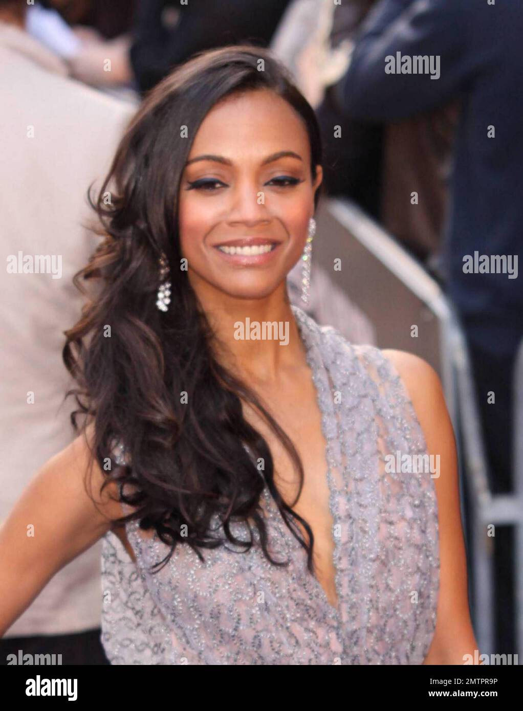 Zoe Saldana at the Star Trek premiere in Lonon, UK. 4/20/09 Stock Photo ...