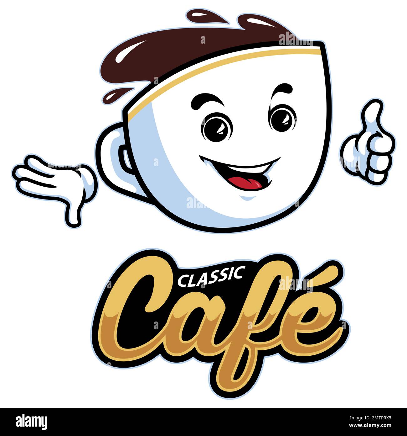 Cafe Cartoon Mascot Stock Vector Image & Art - Alamy