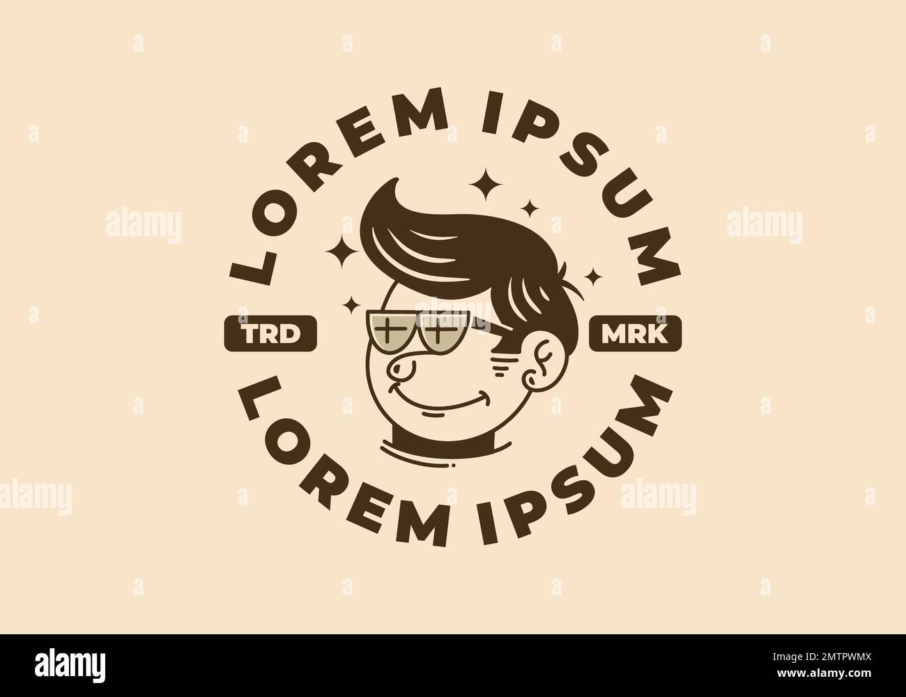 Illustration collage funny head Stock Vector Images - Alamy