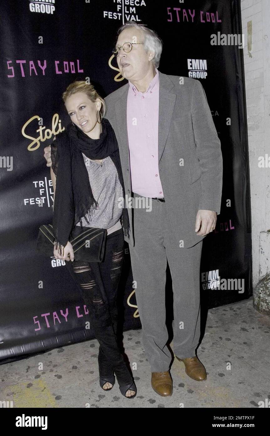 Hilary Duff and Chevy Chase attend the after-party for the premiere of ...