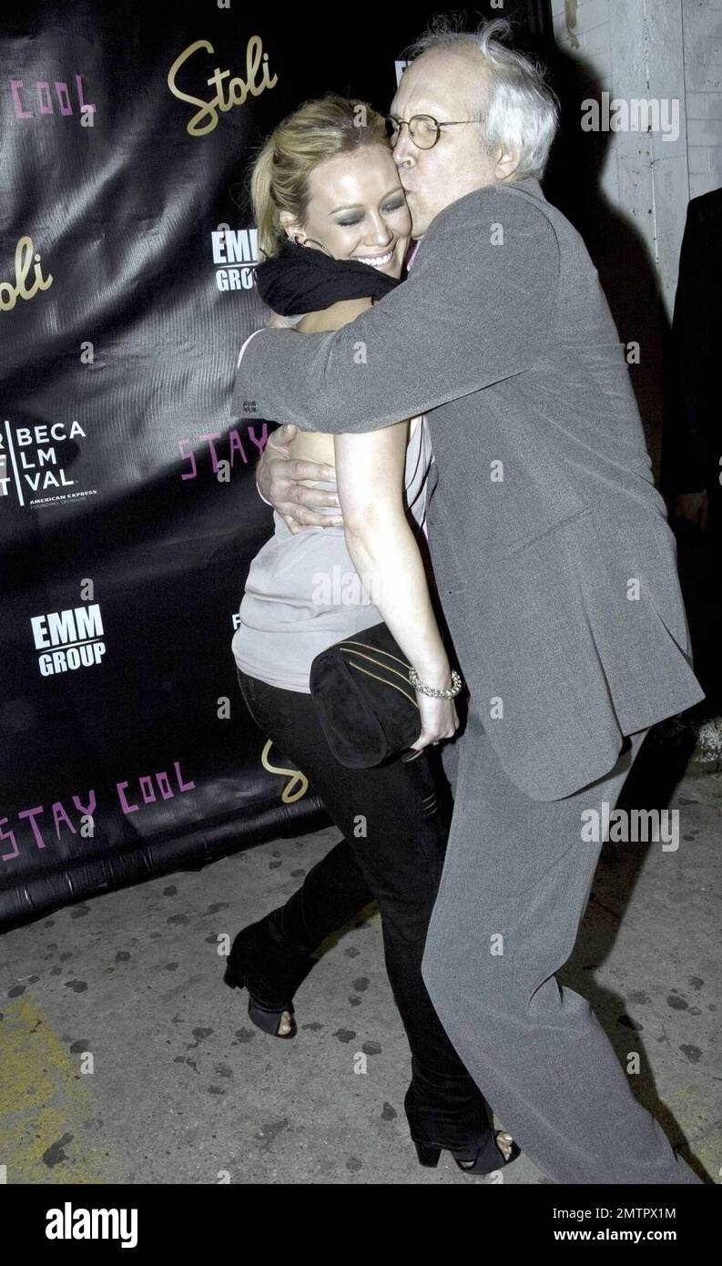 Hilary Duff and Chevy Chase attend the after-party for the premiere of ...