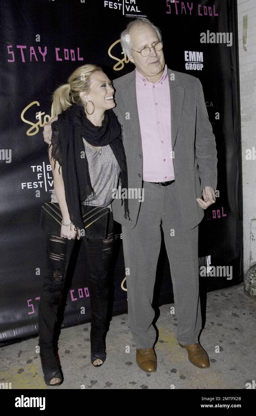 Hilary Duff and Chevy Chase attend the after-party for the premiere of ...