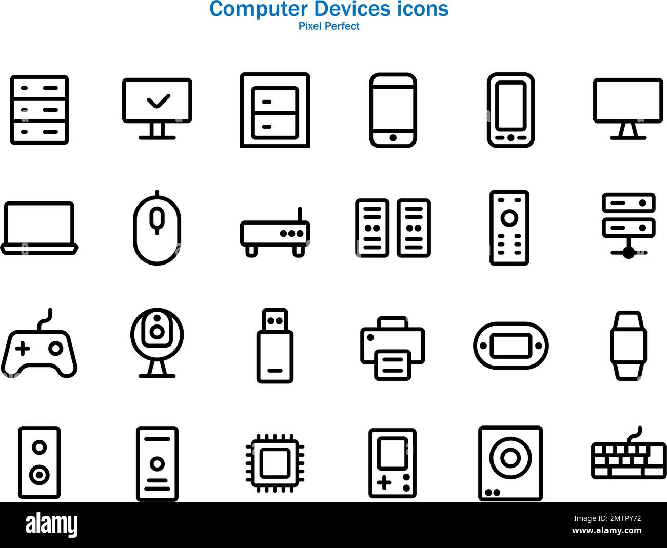 Pixel perfect icon set for web Stock Vector Image & Art - Alamy