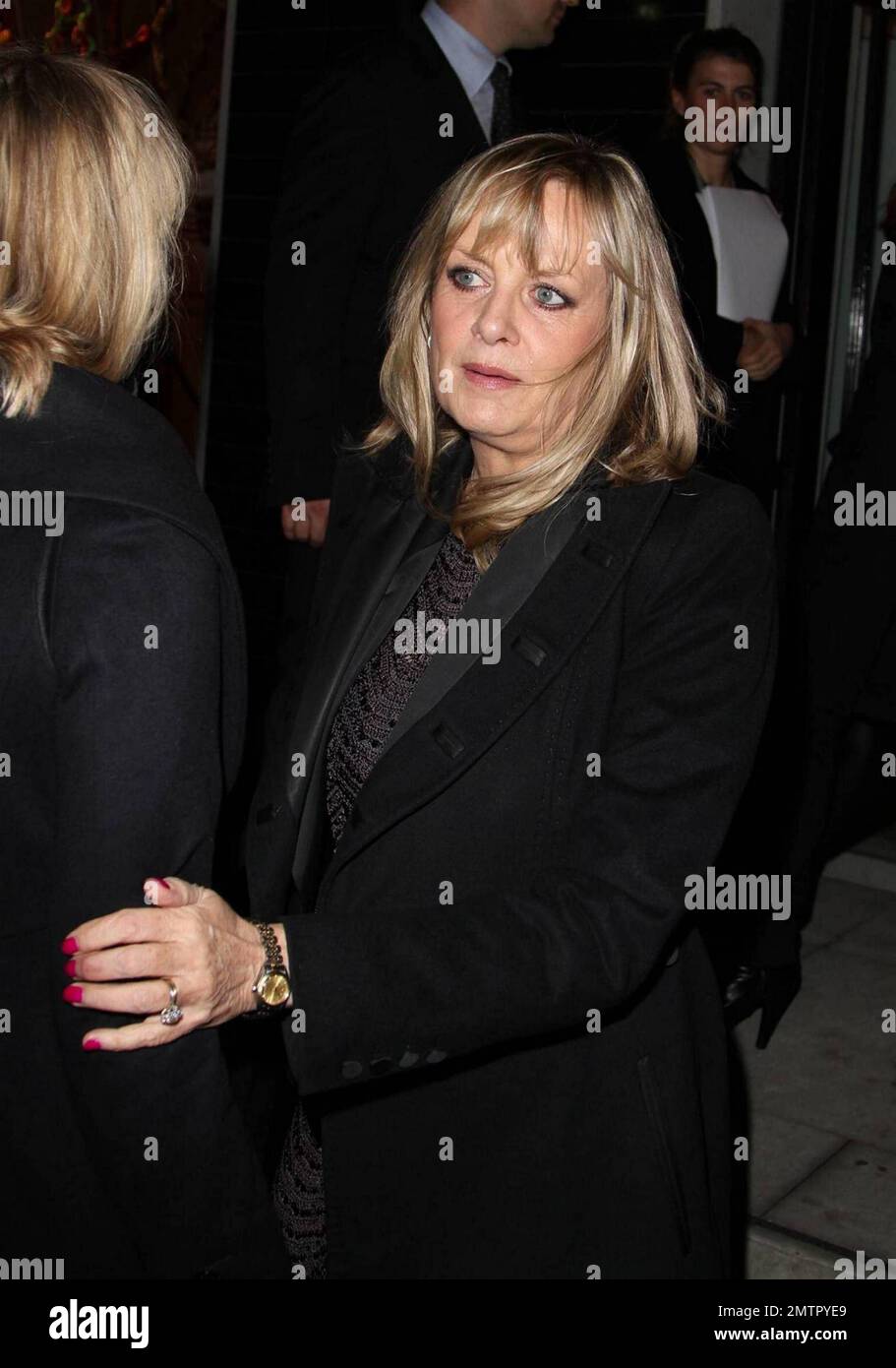 Twiggy and daughter Carly Lawson at the party celebrating the lighting ...