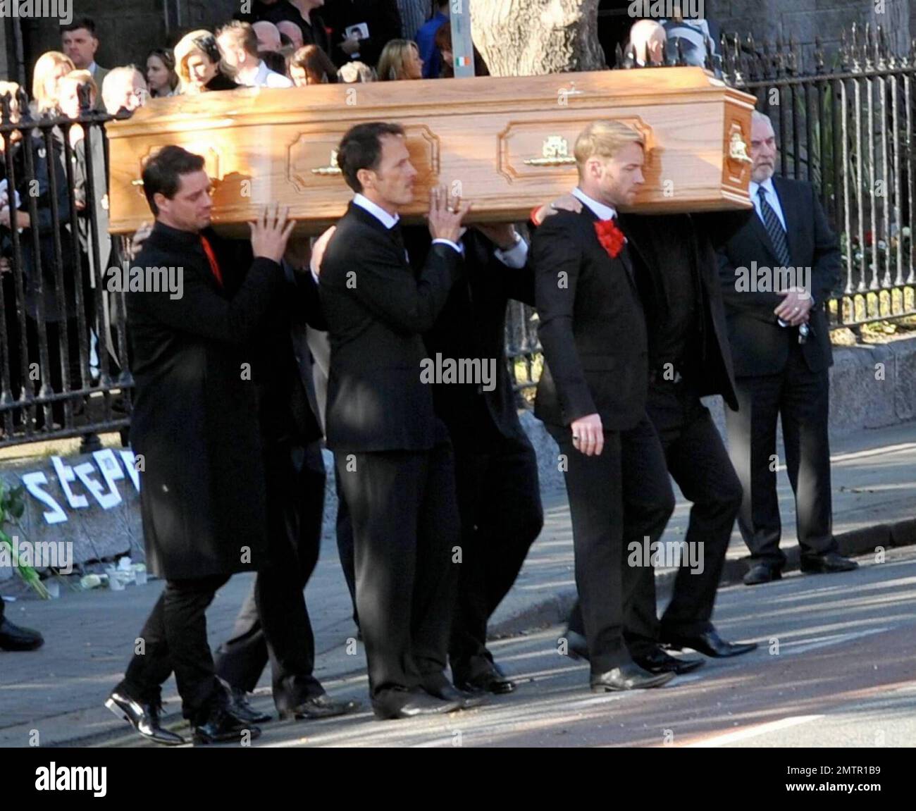 Ronan Keating and Boyzone members Mikey Graham, Shane Lynch and Keith ...