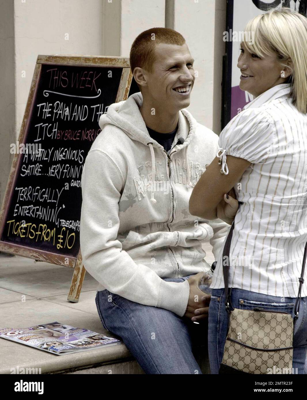 Steve and Krystell Sidwell take a break on the streets of London ...