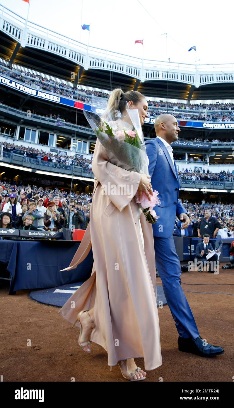 Retired New York Yankees shortstop Derek Jeter and his wife Hannah ...