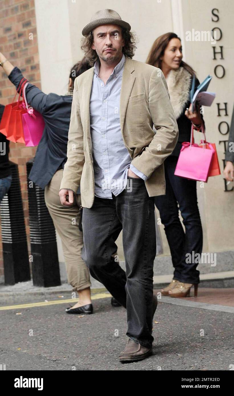 Actor, comedian, writer and producer Steve Coogan shows off his long ...