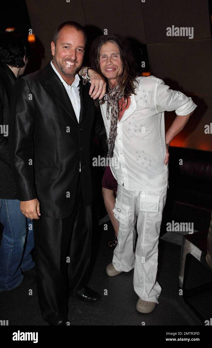 Aerosmith singer Steven Tyler poses with Aura nightclub VIP Services ...