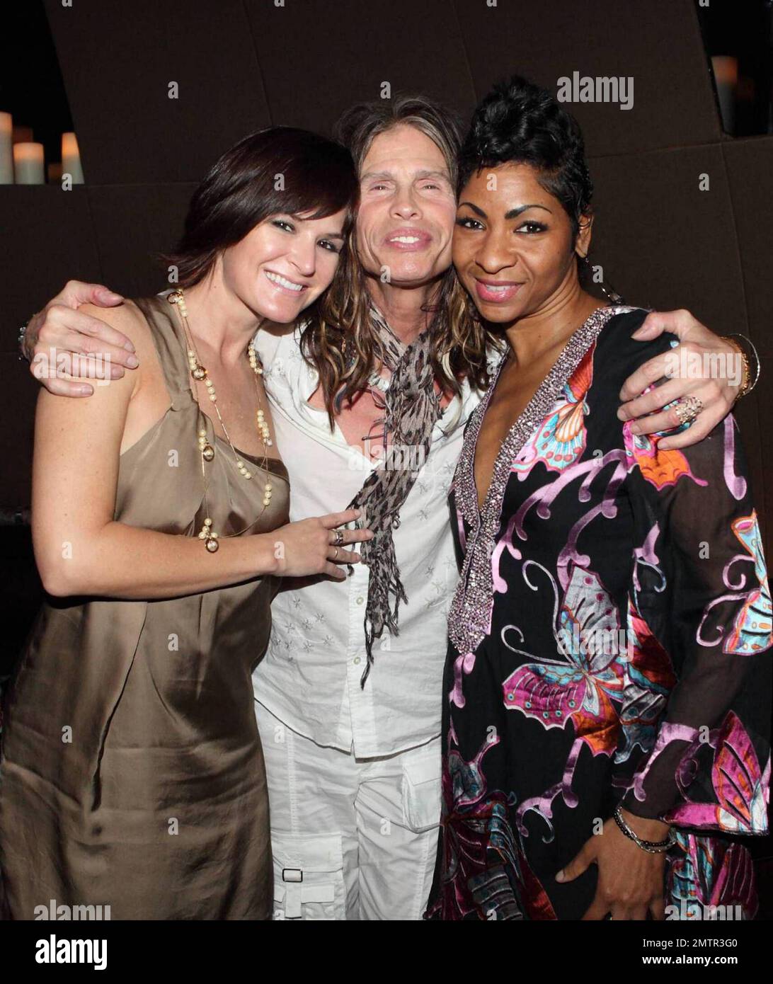 Aerosmith singer Steven Tyler poses with Aura nightclub general manager ...