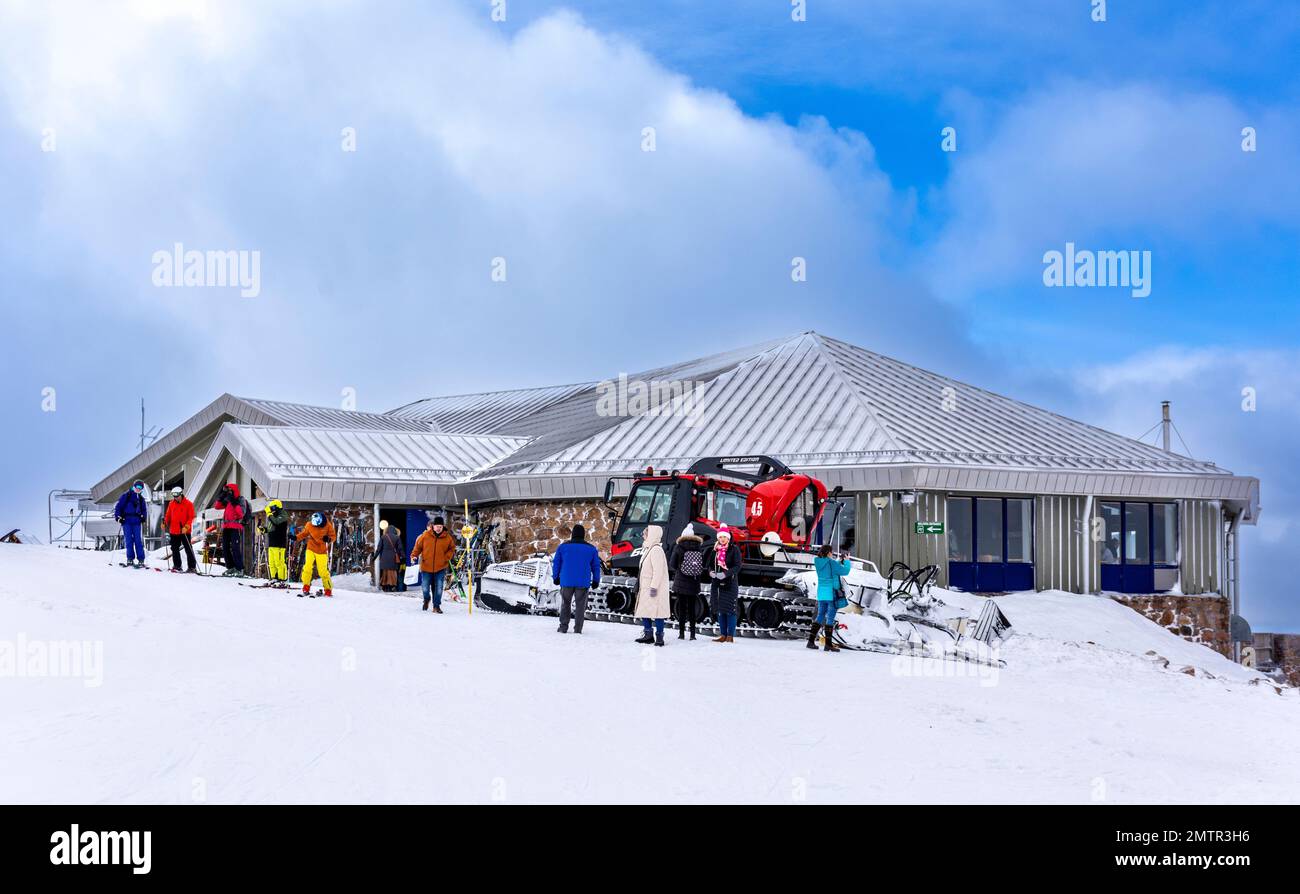Cairngorm Mountain Aviemore Top Station Ski Pistes people outside the ...