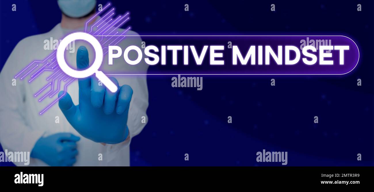 Handwriting text Positive Mindset. Concept meaning mental and emotional ...