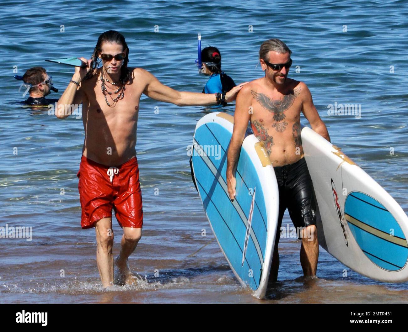 Rocker Steven Tyler spends another day at the beach with longtime ...