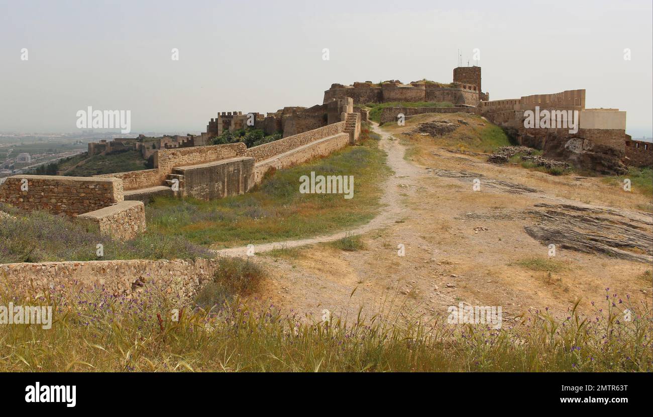 This April 25, 2017 photo shows the ruins of Sagunto Castle in Sagunto ...