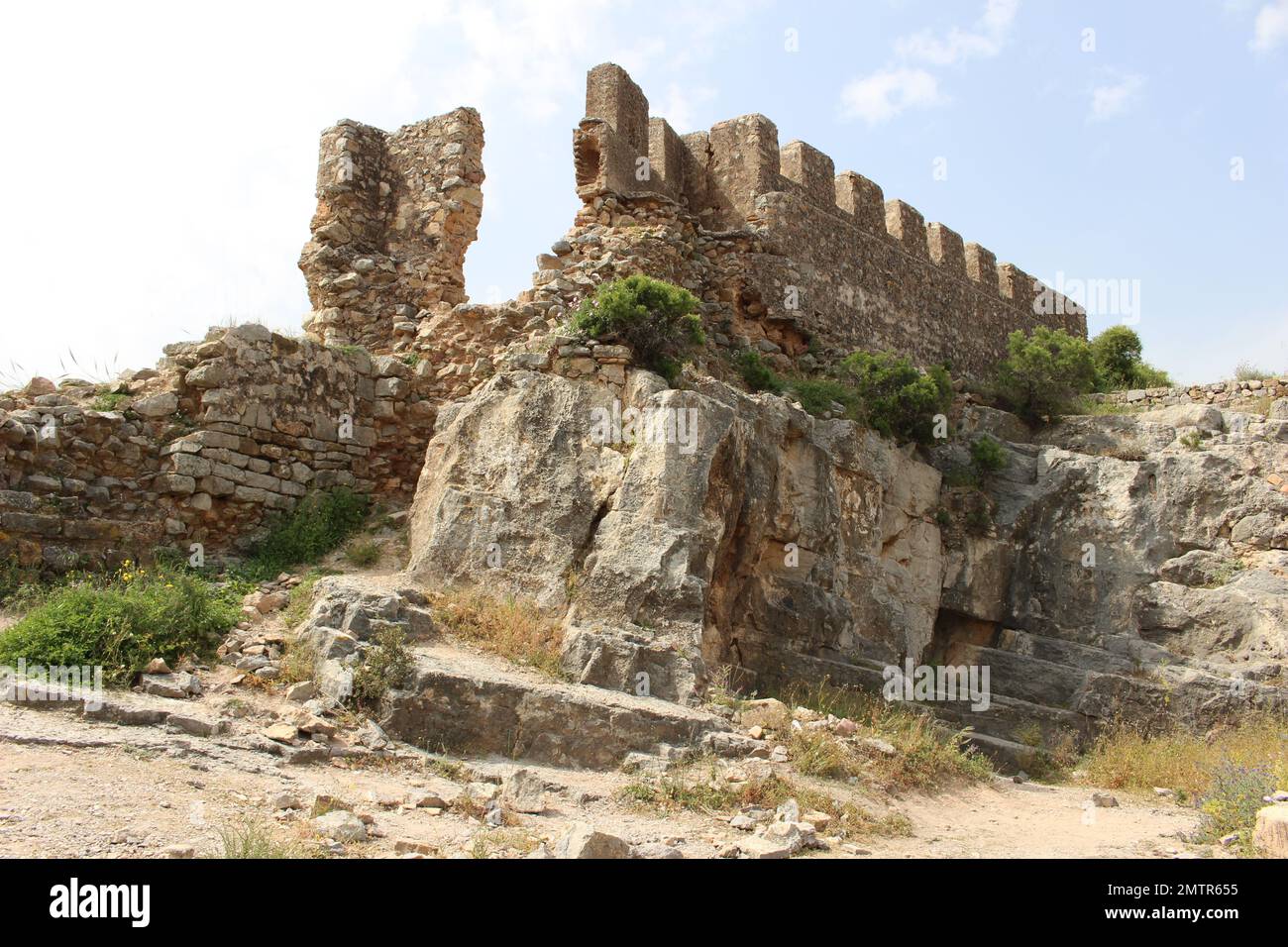 This April 25, 2017 photo shows the ruins of Sagunto Castle in Sagunto ...