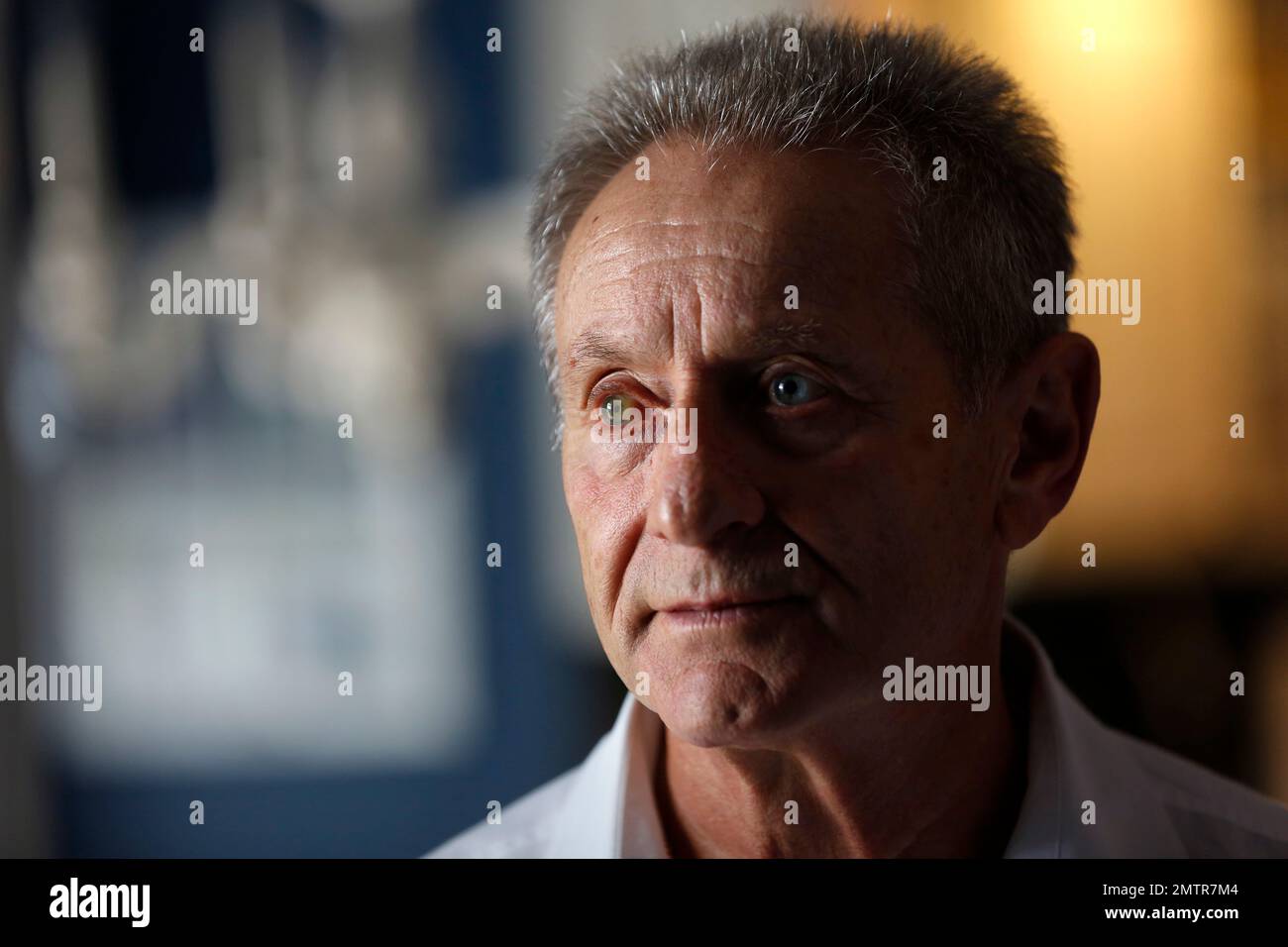 In this May 10, 2017, photo, former NYPD detective Anthony Senft poses ...
