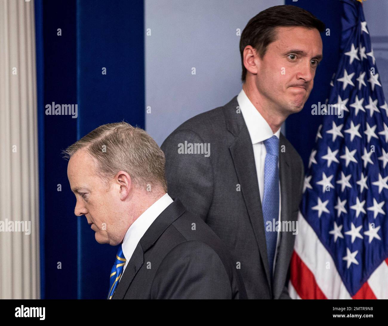 Homeland security adviser Tom Bossert takes the podium from White House ...