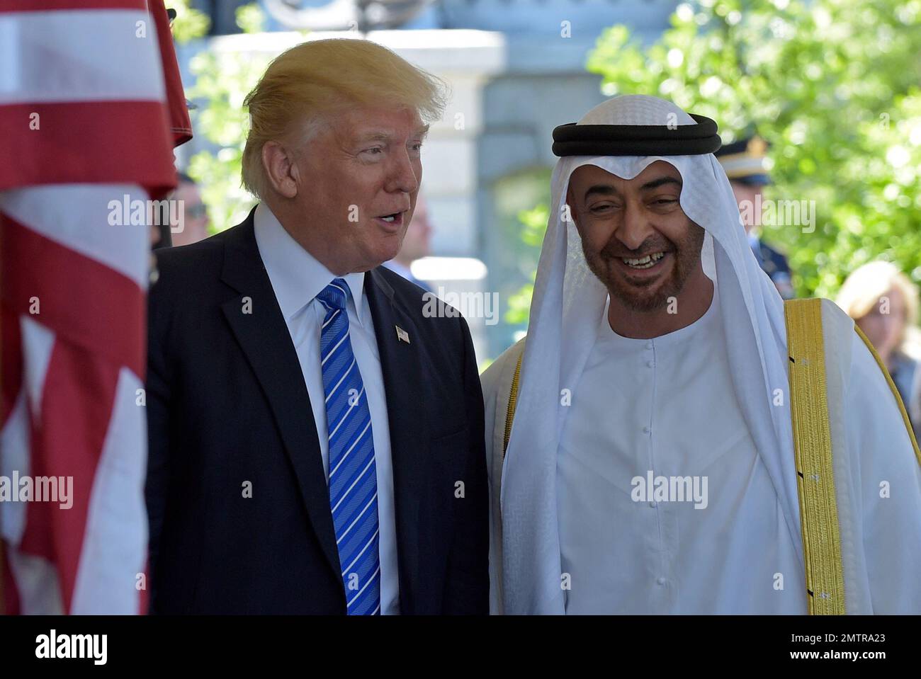 President Donald Trump welcomes Abu Dhabi's Crown Prince Sheikh ...
