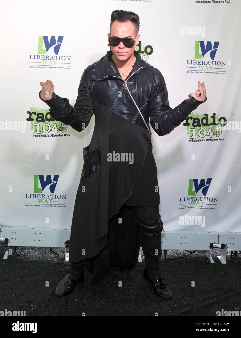 Luke Steele of the band Empire of the Sun poses for photographers ...