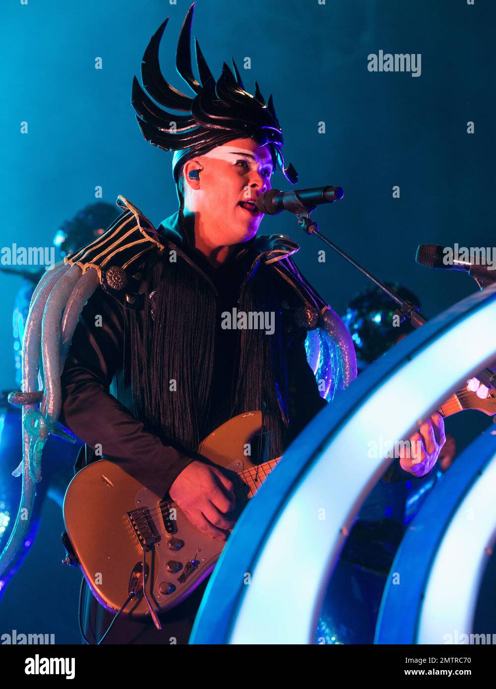 Luke Steele of the band Empire of the Sun performs in concert during ...