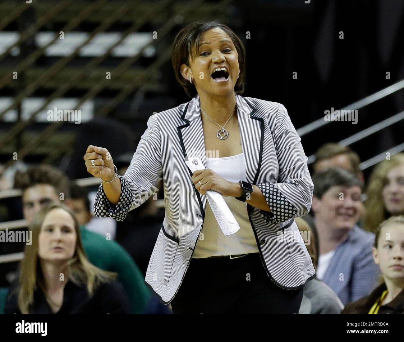 Indiana Fever head coach Pokey Chatman yells out during a WNBA ...
