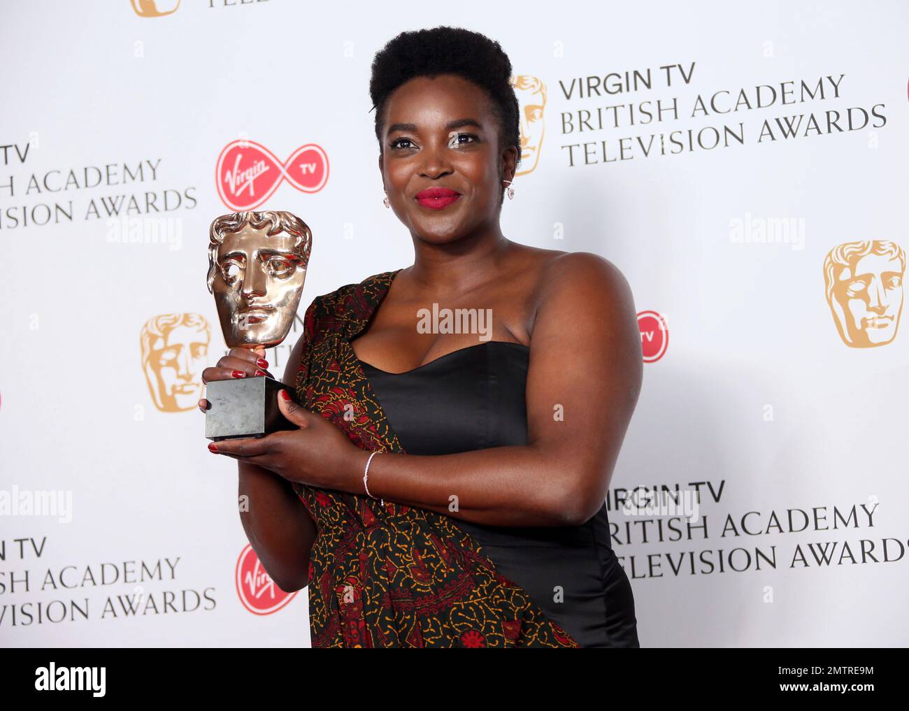 Actress Wunmi Mosaku poses with her Bafta for Best Supporting Actress ...