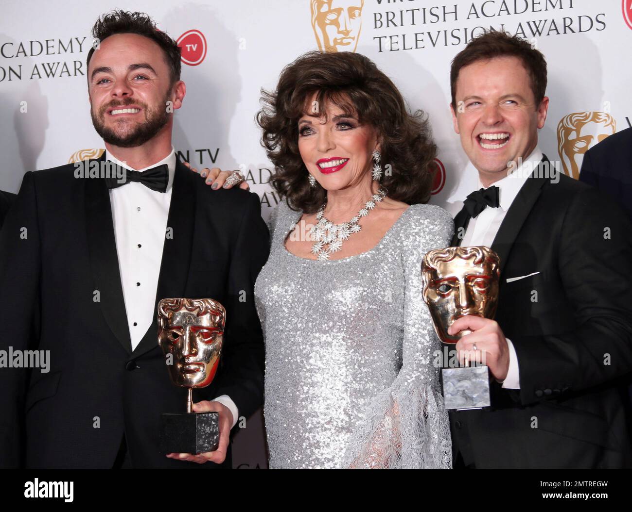 TV presenters Ant and Dec pose with their Bafta for Best Entertainment ...