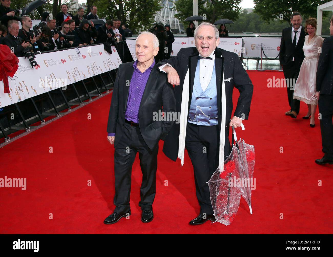 Actor Sylvester McCoy, right, and dancer Wayne Sleep pose for ...