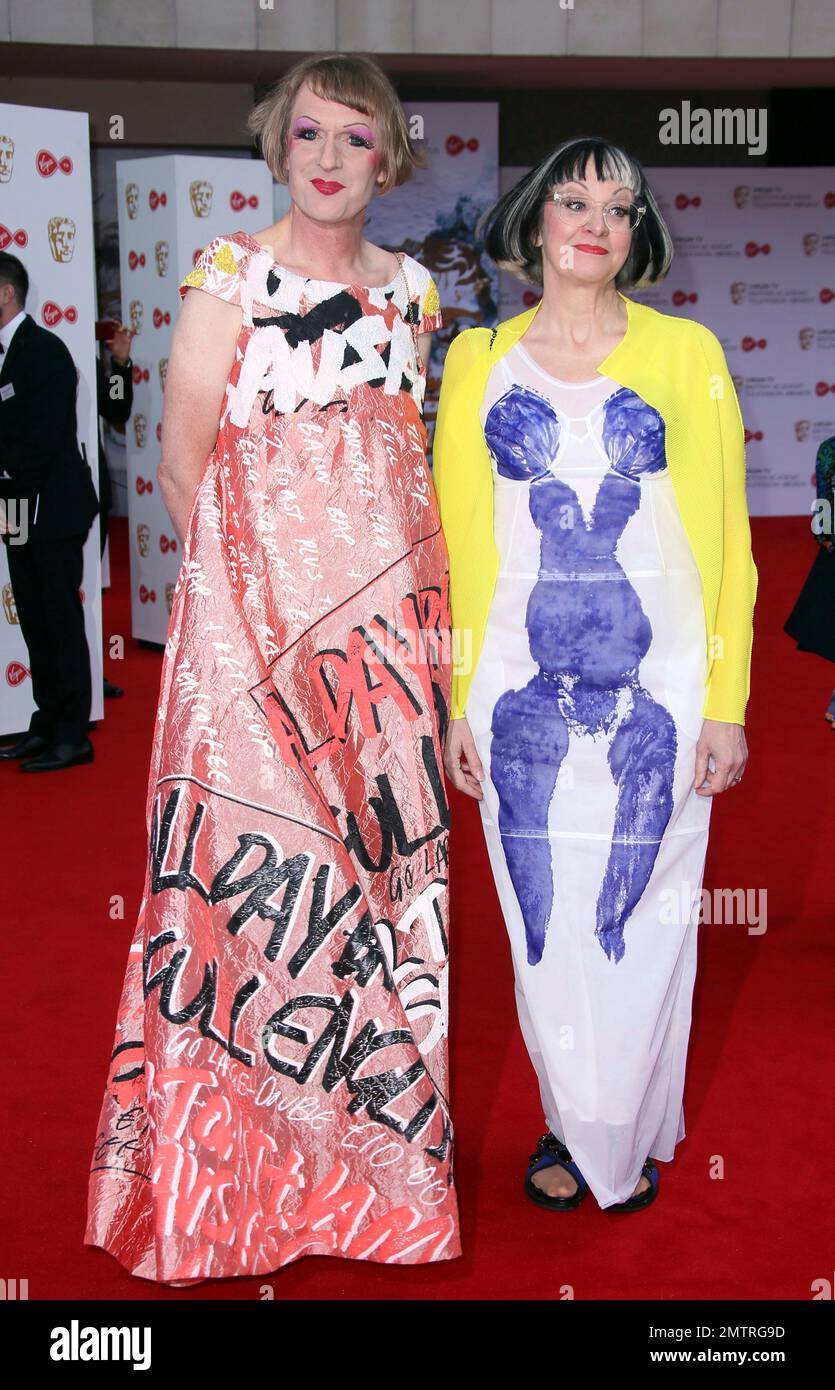 British artist Grayson Perry, left, and his wife Philippa Perry pose ...