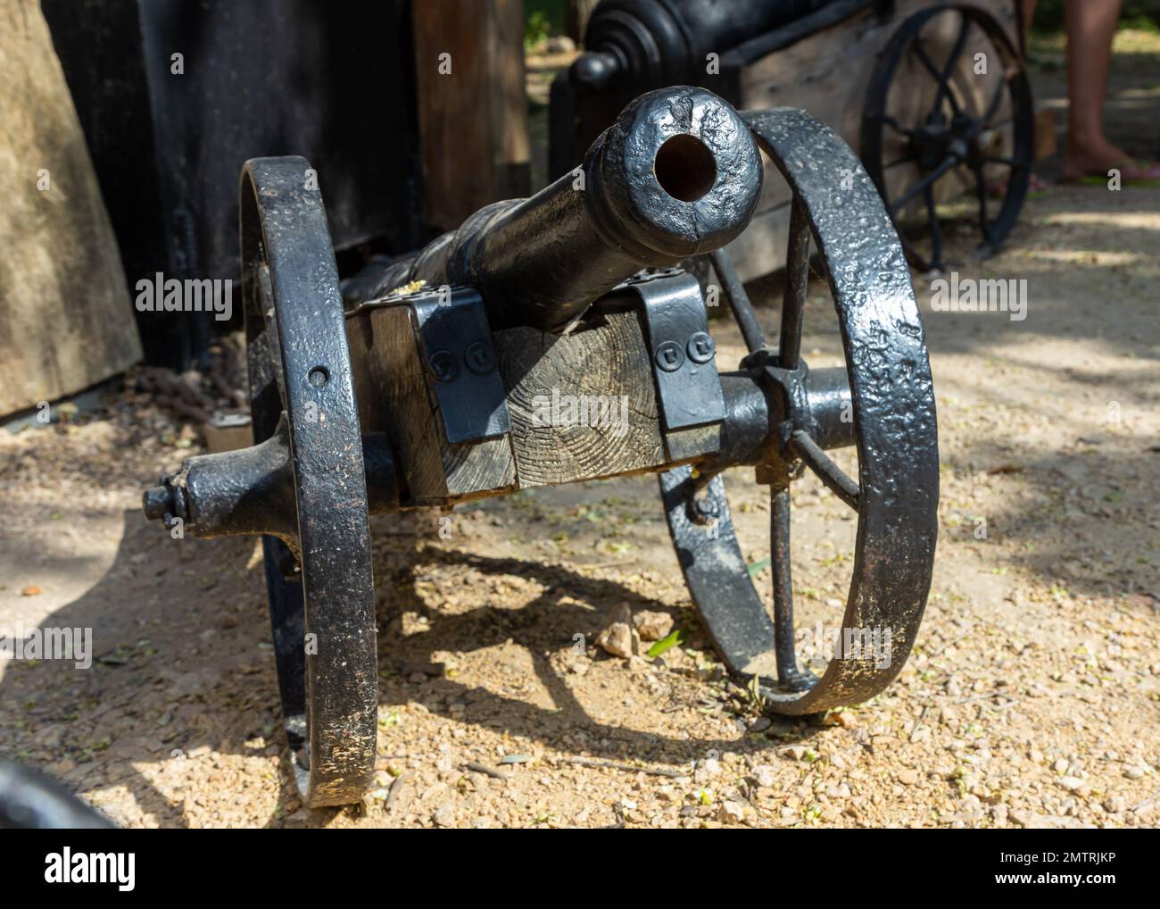 ancient cannon. ancient weapons in the castle Stock Photo - Alamy