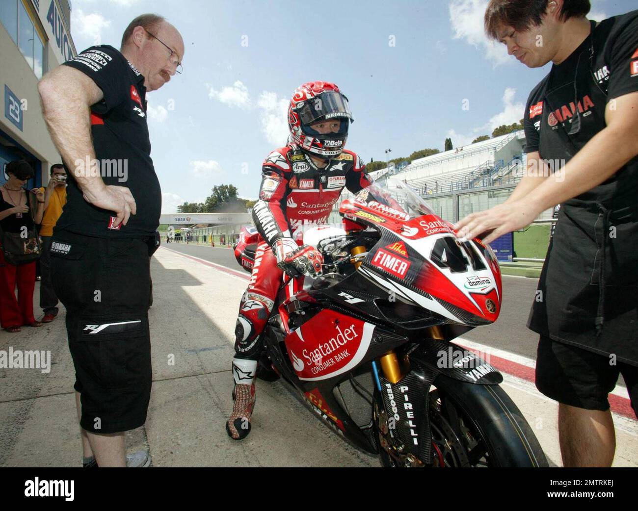 This is the SuperBike Official Test at Vallelunga Circuit. Rome, Italy ...