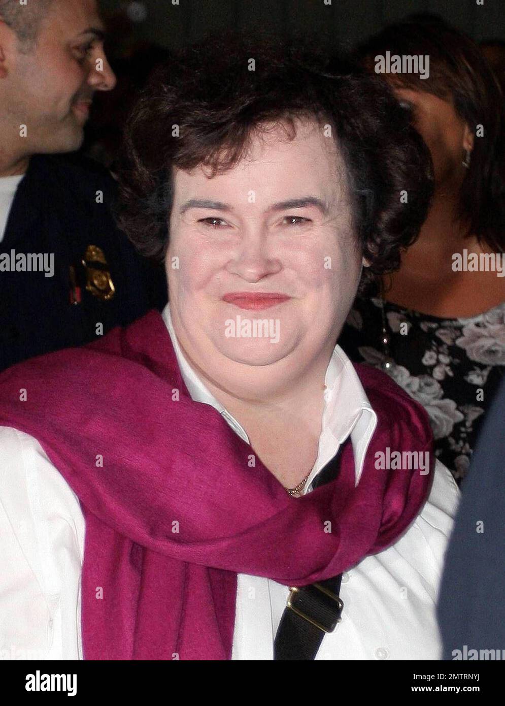 Scottish singing sensation Susan Boyle arrives at LAX smiling and ...