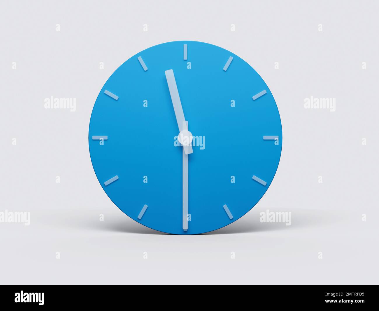 A 3D rendering of a blue clock icon of 11:30 o'clock isolated on white background Stock Photo ...