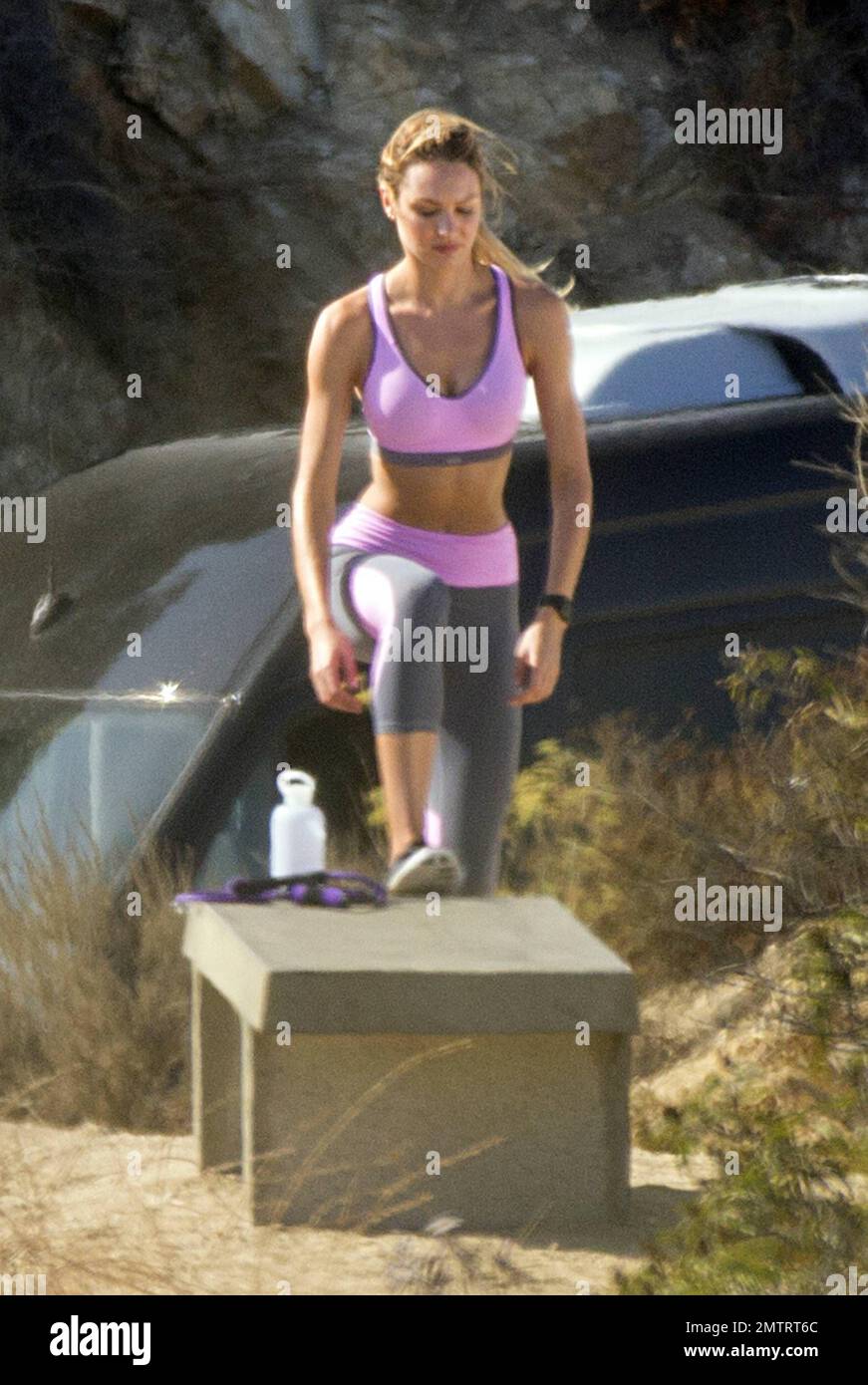 EXCLUSIVE!! Candice Swanepoel shows off her fine form during a photo ...