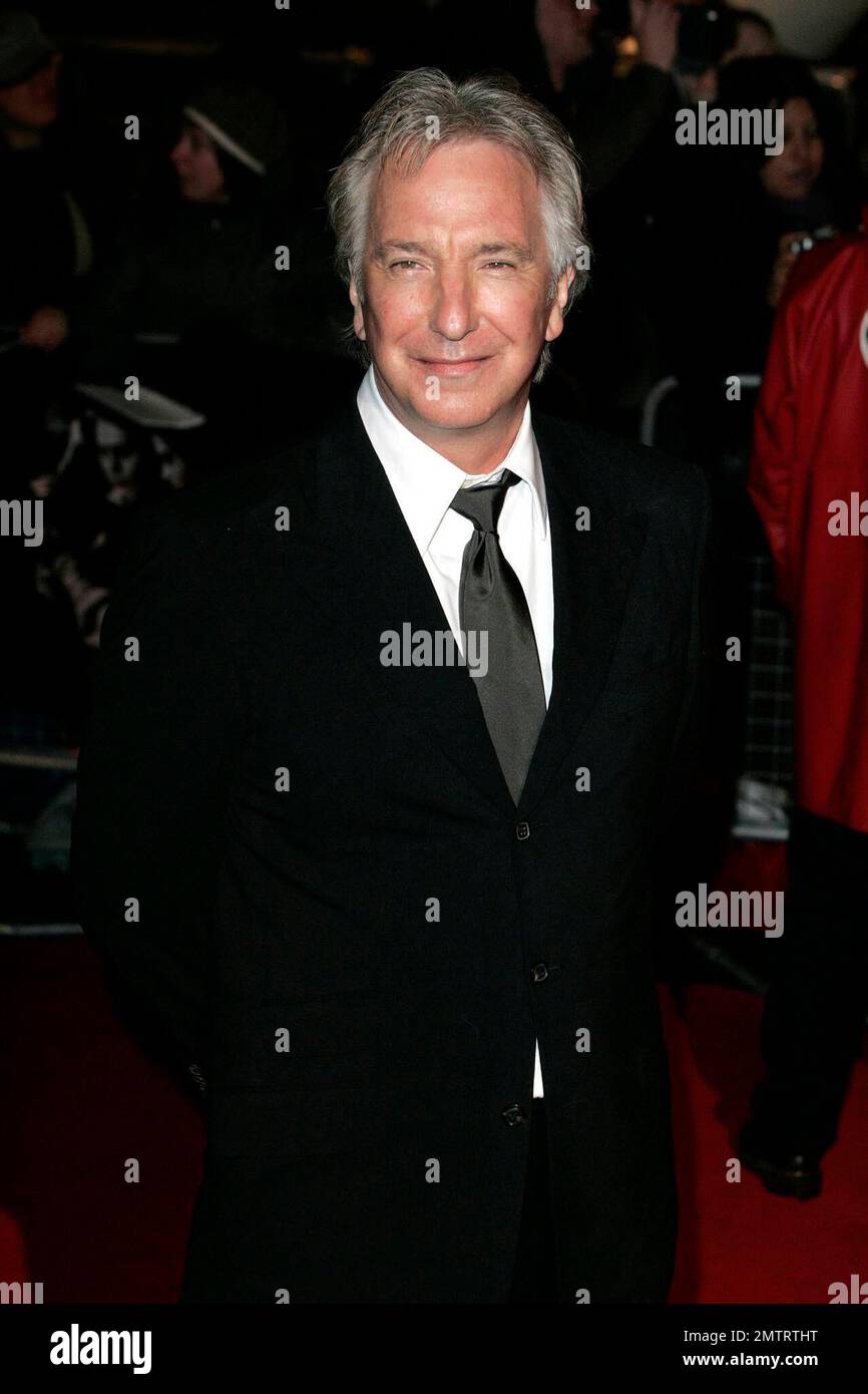 Alan Rickman attends the European premiere of Tim Burtons "Sweeney Todd ...