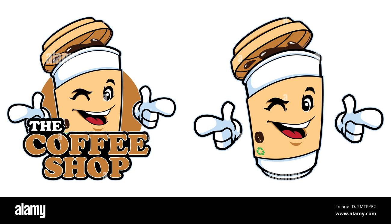 Coffee Shop Mascot Stock Vector Image And Art Alamy