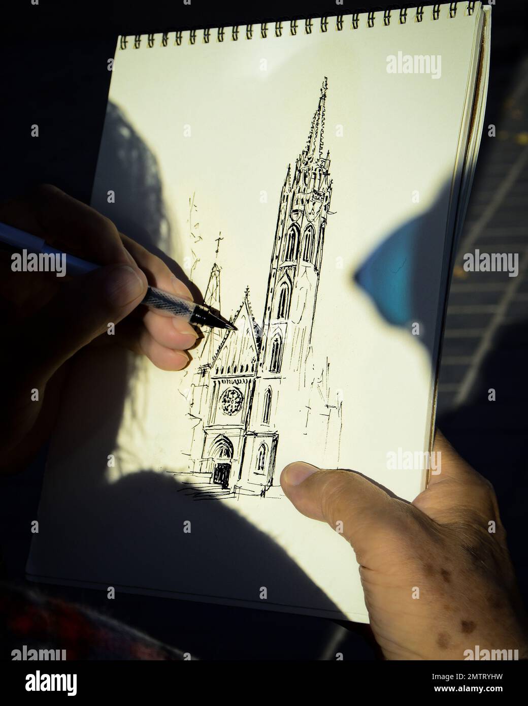 Church drawing hi-res stock photography and images - Alamy