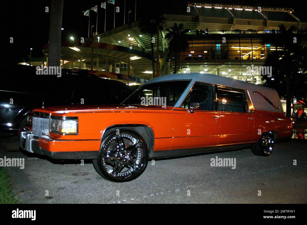 Rapper T-Pain arrives at Landshark Stadium for the Miami Dolphins vs ...