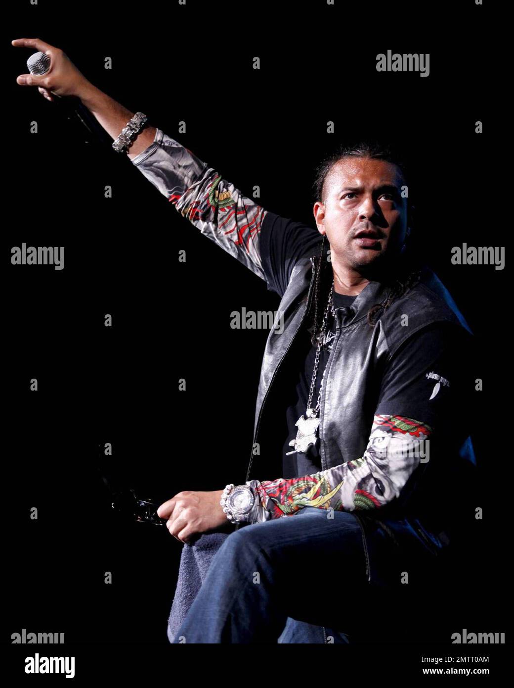 Sean Paul performs at the American Airlines Arena in Miami during the ...
