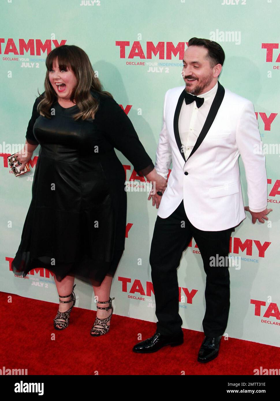 Ben Falcone amd Melissa McCarthy at the premiere Of Warner Bros ...