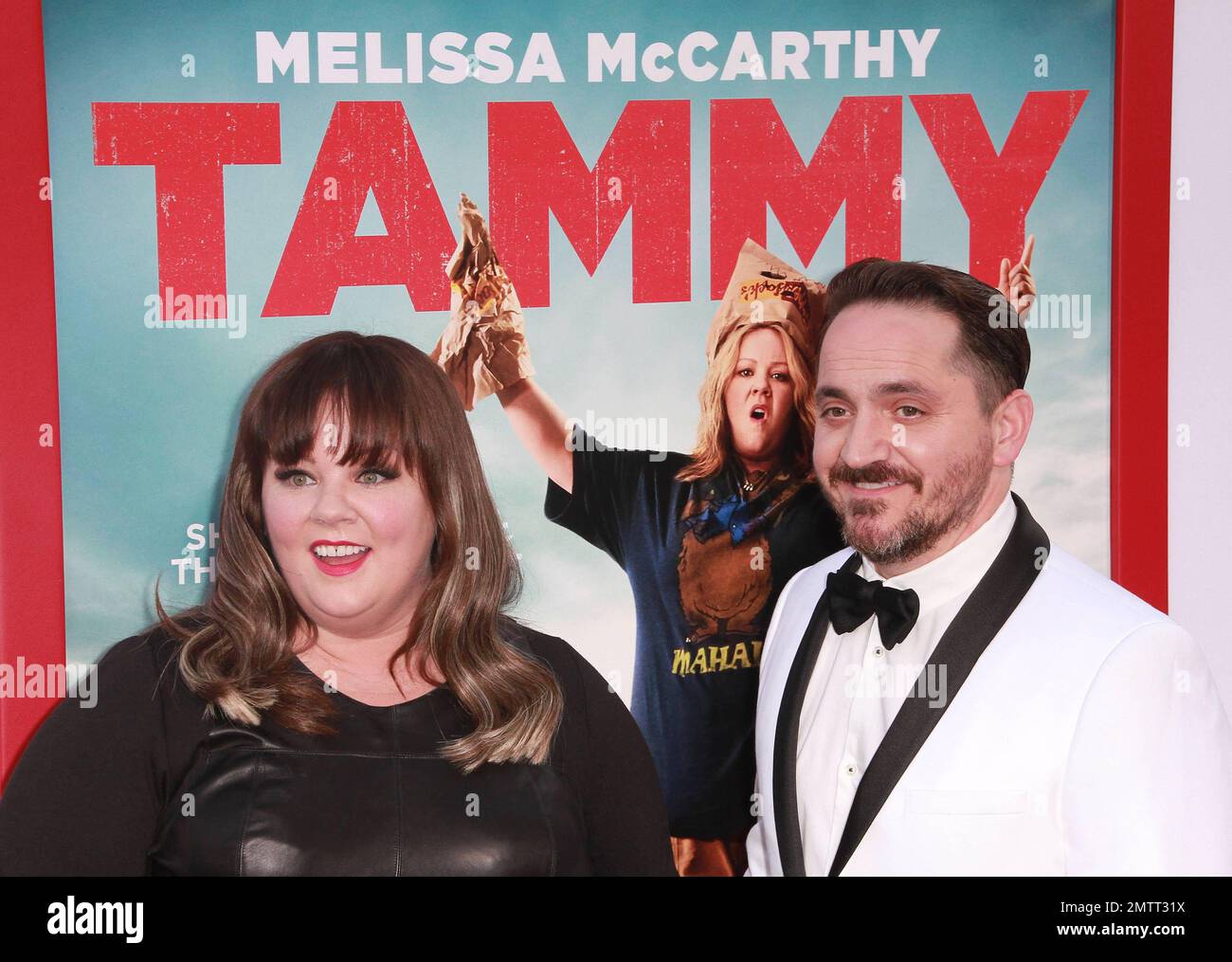 Ben Falcone amd Melissa McCarthy at the premiere Of Warner Bros ...