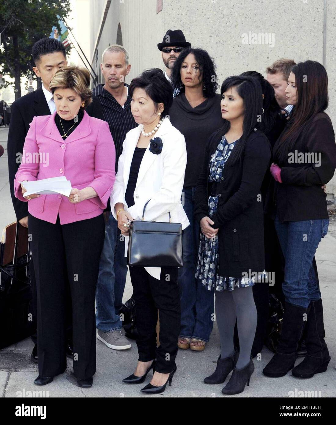 Gloria Allred and the family of murder victim Felicia Tang hold a press ...