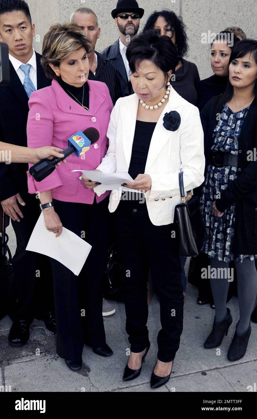 Gloria Allred and the family of murder victim Felicia Tang hold a press ...