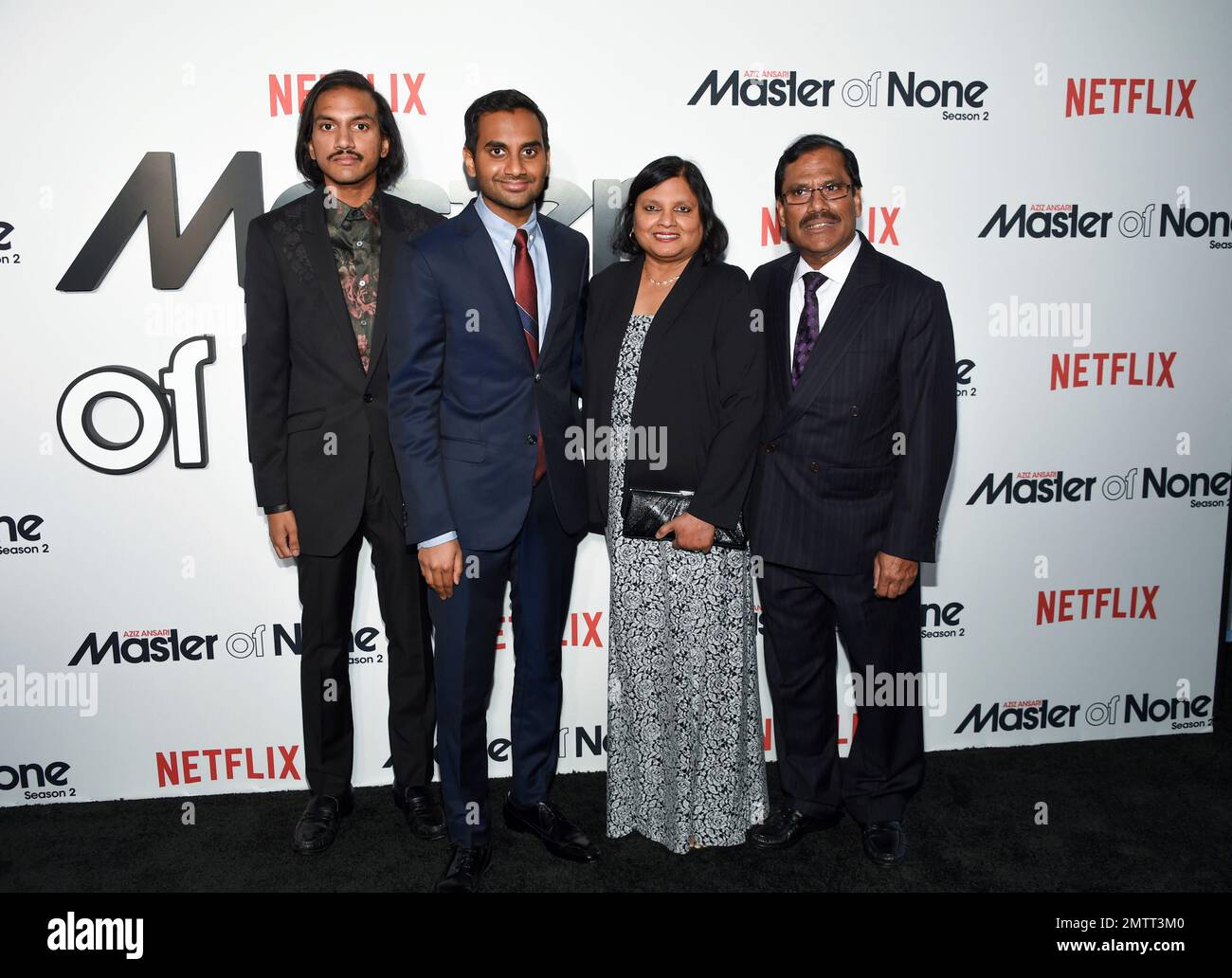 The Ansari family, from left Aniz Ansari, Aziz Ansari, Fatima Ansari ...