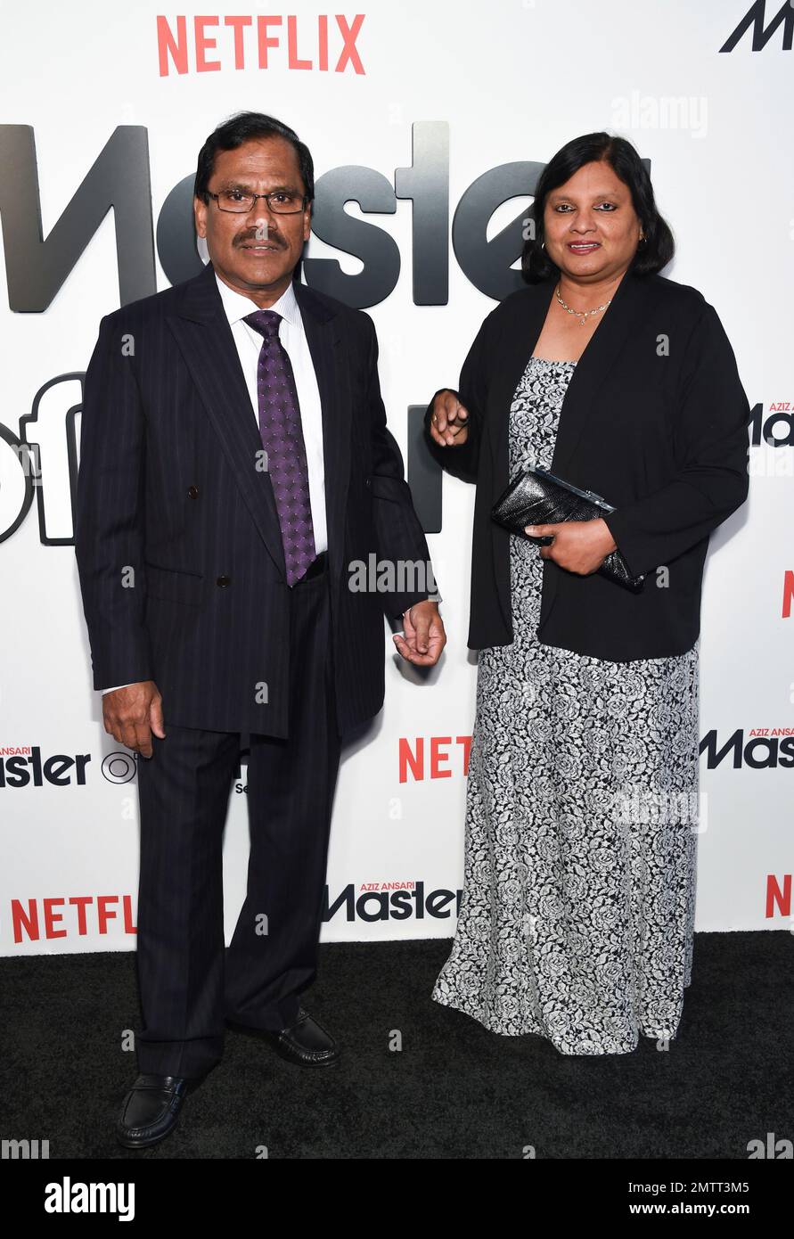 Actors Shoukath Ansari, left, and Fatima Ansari attend Netflix's ...
